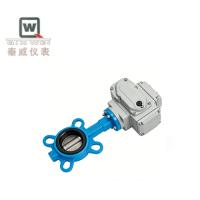 China Stainless Steel Electric Butterfly Valve Wafer 220V Soft Seal for sale
