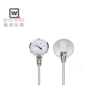 China Radial Bimetallic Thermometer 4inch Bimetallic Coil Thermometer for sale
