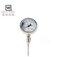 China Radial Bimetallic Thermometer 4inch Coil Dial Easy Reading Scale for sale