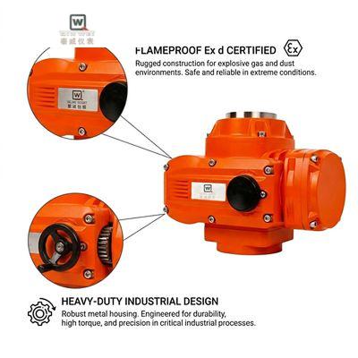 China Explosion Proof Electric Actuator Ex d IIC T6 2000Nm for Hazardous Area Valves ATEX for sale