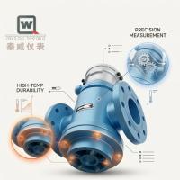 China Steam Jacketed Oval Gear Flowmeter 250 Deg C Bitumen Asphalt Loading for Batch Metering for sale