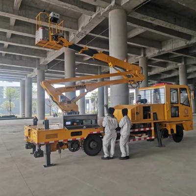 China Railway Car Rail Transit Site Aerial Lift Work Trucks Dual Purpose 15.5m 45km/H for sale