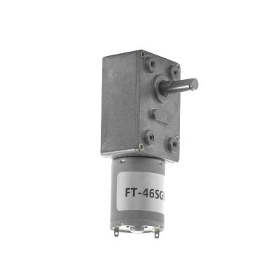 China FT-46SGM370 Self Locking DC Motor 6V 12V 24V 2-1000rpm High Torque Worm Gear Motor for sale