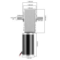 China FT-58SGM31ZY  58*40.1mm Double Shaft  High Torque 1-600rpm Micro Worm Gear Motor for sale