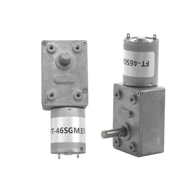 China FT-46SGM370 Dc 3-24v  Slow Rpm High Torque  2- 500rpm  Worm Gear Motor for sale