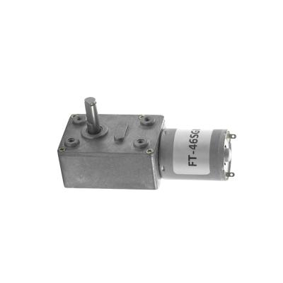 China FT-46SGM370 12V24V Slow Speed  High Torque Low Noise 2-500rpm  DC Worm Gear Motor for sale