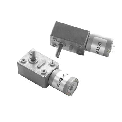 China FT-46SGM370 46mm 2-600RPM 12 Volt  24 Volt Electric Dc Worm Gear Motor for sale