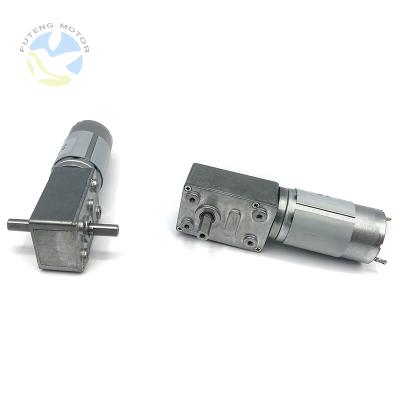 China High Torque 12v 24v Mini Low Rpm Brush Dc Electric Worm Gear Motor Dc Motor 24 Volt for sale