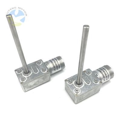 China Futeng Factory Custom High Torque 12v 24v 46mm DC Electric Worm Gear Motors for sale