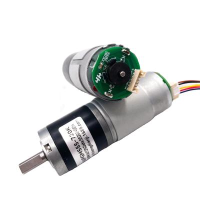 China Customized  DC 3V -24V  2-1200RPM 36mm Diameter Planetary  Gearbox  555 Motors With Hall Encoder for sale