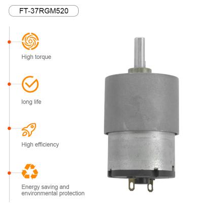 China FT-37RGM520 High Torque Reduction Motor  DC Spur Gear Motors for Household Appliances for sale