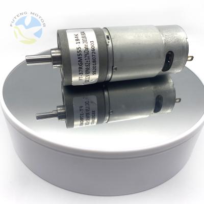 China China Wholesale High Torque   3-24V  37RGM555 Carbon Brush Spur Geared Electric Motor for sale