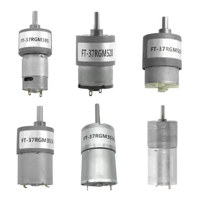 China DC 12V 37mm Size Micro Spur Gear Motor Box 24V High Torque DC Gearbox Motor for Robot Toys Vending Machine for sale