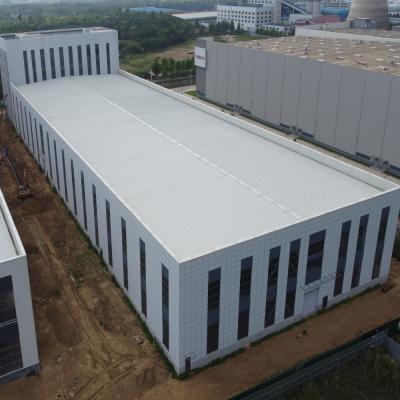 China Truss Roof Steel Workshop with PU Sandwich Panels 50-Year Lifespan for sale