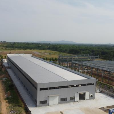 China Prefabricated Steel Frame Warehouse with H Section Beams for sale