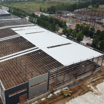 China Industrial Steel Structure Building with Hot-Dip Galvanized Frame for sale
