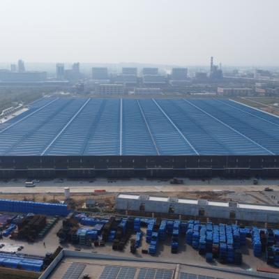 China Prefab Steel Structure Warehouse with Q235B Q355B H-Section Frame for sale