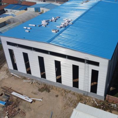 China Pre Engineered Steel Structure Workshop with H-Section Beams for sale
