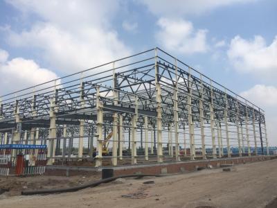 China Prefab Steel Structure Warehouse with Sandwich Panel Walls and Roof for sale