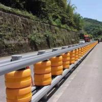 China Hot Dippe Galvanized Highway Guardrail Steel Anti-crash Traffic Safety Roller Barrier for sale