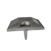 China Warning Road Cone High Visible Aluminum Road Stud Cat Eyes 100x100x25mm for Road Safety for sale