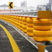 China Yellow Straight Barrier Anti-Collision Roller Barrier for Highway Guardrail Safety for sale