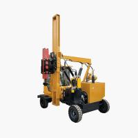 China Guardrail Pile Driver Wheeled Highway Guardrail Drilling Machine Vibro Machine for sale