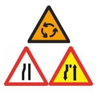 China High Visibility Customized Size Road Traffic Warning Sign Board for Road Safety in Aluminium for sale