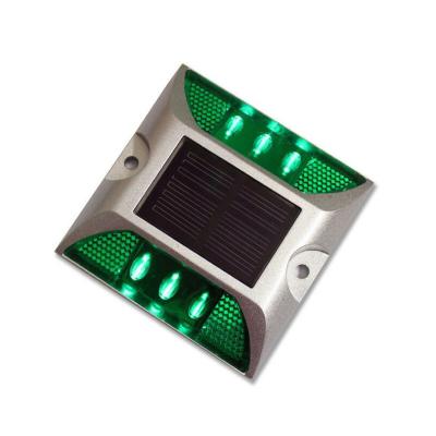 China Waterproof Solar Aluminum Embedded Cat Eyes Road Stud for Road Cone Sign 104*123*23mm for sale