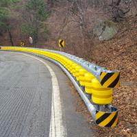 China Stainless Steel Anti-Collision Rolling Guardrail with Galvanized and Powder Coated Finish for sale