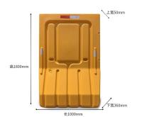 China 2M PE T Shape Red Yellow Water Filled Plastic Road Traffic Barrier For Road Safety for sale