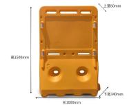 China 2M PE T Shape Red Yellow Water Filled Plastic Road Traffic Barrier For Road Safety for sale