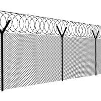 China Galvanized and Powder Coated Barbed Wire Fence for Outdoor Perimeter Protection for sale