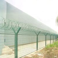 China Galvanized and Powder Coated Barbed Wire Fence for Outdoor Perimeter Protection for sale