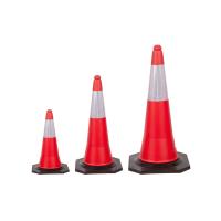 China High Visibility Orange PVC Road Traffic Cone For Road Safety Precautions for sale