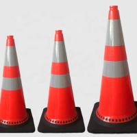 China High Visibility Orange PVC Road Traffic Cone For Road Safety Precautions for sale