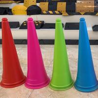 China PE Plastic Road Cone Orange High Visible Highway Traffic Cones for sale