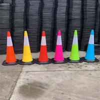 China PE Plastic Road Cone Orange High Visible Highway Traffic Cones for sale