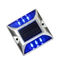 China 104*123*23mm Solar Road Stud Aluminium Road Stud Flashing Light Cat Eye Road Cone Sign for sale