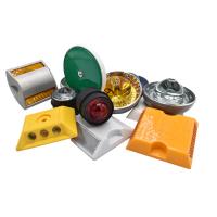 China Road Safety Solar Embedded Cat Eye Road Stud Made of High Reflection and Aluminium PC for sale