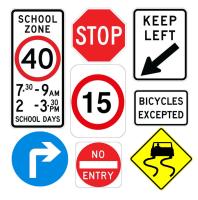 China Customized Reflective Tape Steel Road Sign For Road Safety And Visibility for sale