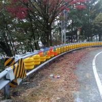 China Q235 Q345 EVA ISO Standard PU and PVC Safety Roller Guardrail Crash Barrier Rotary Barrier for sale