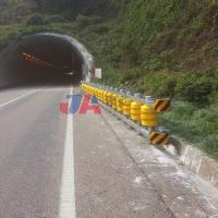 China Anti-corrosion Eva Traffic Safety Rotary Barrier with Hot Roller Barrels for sale