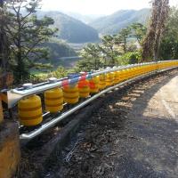 China Roadway Safety Yellow EVA Rotary Barrier Anti-Corrosion Guardrails With Standards for sale