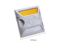 China Road Safety Road Marking PVC Aluminum Yellow Square LED Solar Ground Light Road Stud for sale