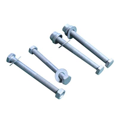 China Galvanized and Powder Coated 8.8 Grade Guardrail Bolt and Nut for Roadway Safety for sale