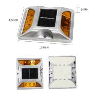 China Double Sides Cat Eyes Solar Road Stud Made Of Aluminium PC In Red Shade Design for sale