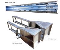 China Galvanized Powder Coated Straight Barrier SKT Terminal End Wings Straight Barrier for sale