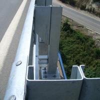 China ISO9001 2000 Certified Hot Dip Galvanized Zinc Steel Highway Guardrail Post and Spacer for sale