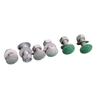China Q235 Q345 Roadway Safety Hot Dip Galvanized Powder Coated Bolt And Nut for Highway Guardrail for sale